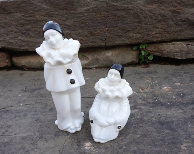 Vintage Avon Harlequin Clown Pierrot Perfume Bottles With Milkglass ...