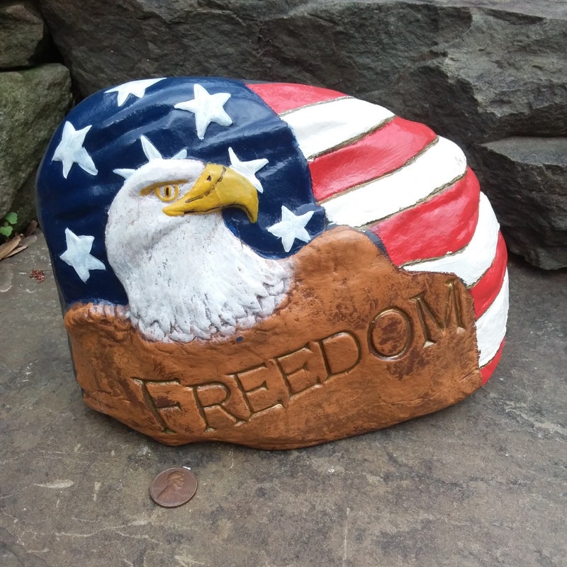 Veteran Painted Rock - Etsy