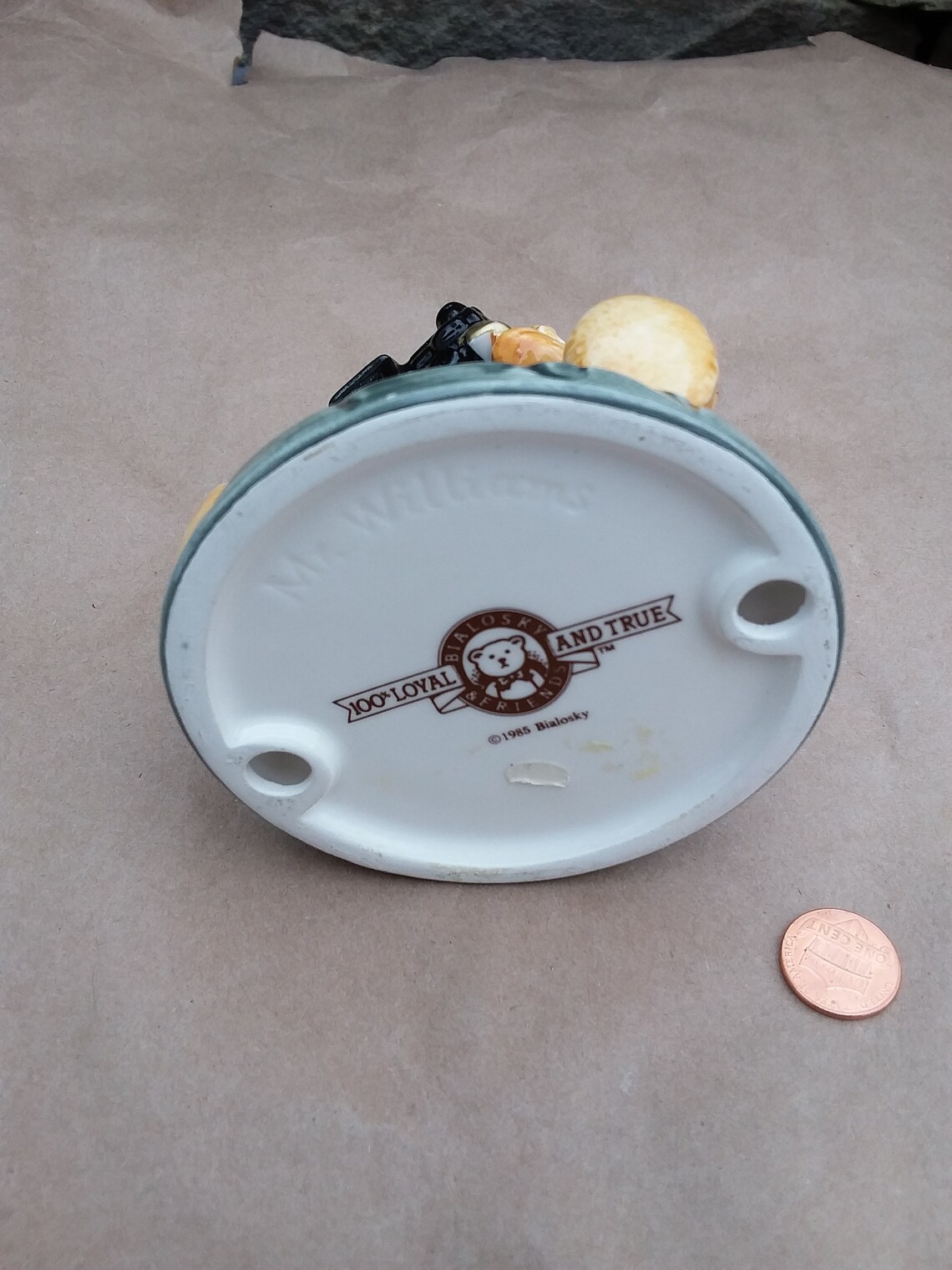 Vintage Bialosky Porcelain Teddy Bear Engineer With Toy - Etsy