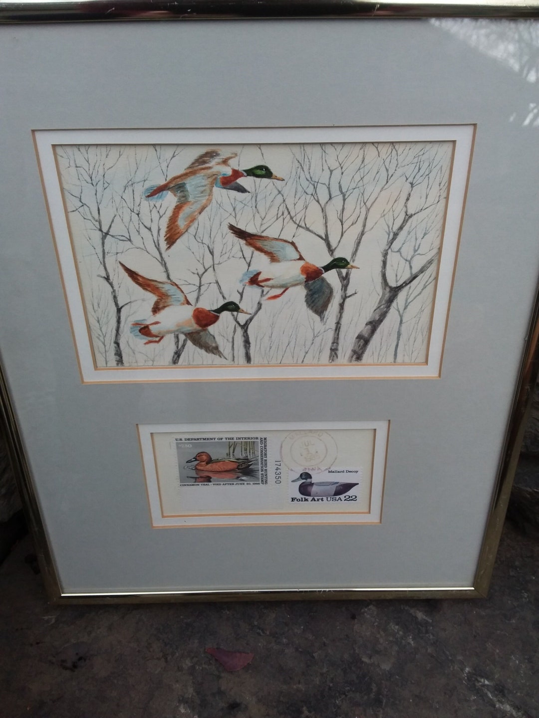 Vintage Framed Duck Stamp Art: Mallard & Cinnamon Teal, 1985 - Etsy