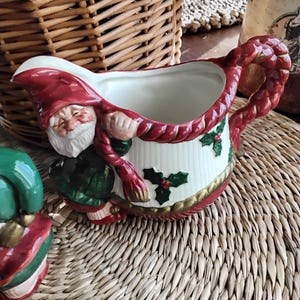 Vintage Fitz & Floyd Old World Elf Creamer and Lidded Sugar Bowl - Etsy