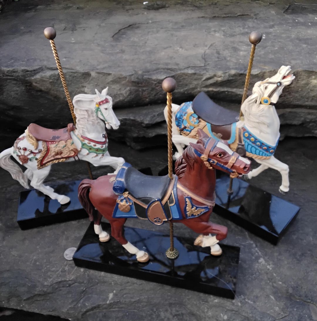 Vintage Classic Carousel Horses the Hamilton Collection, Calvary Steed ...