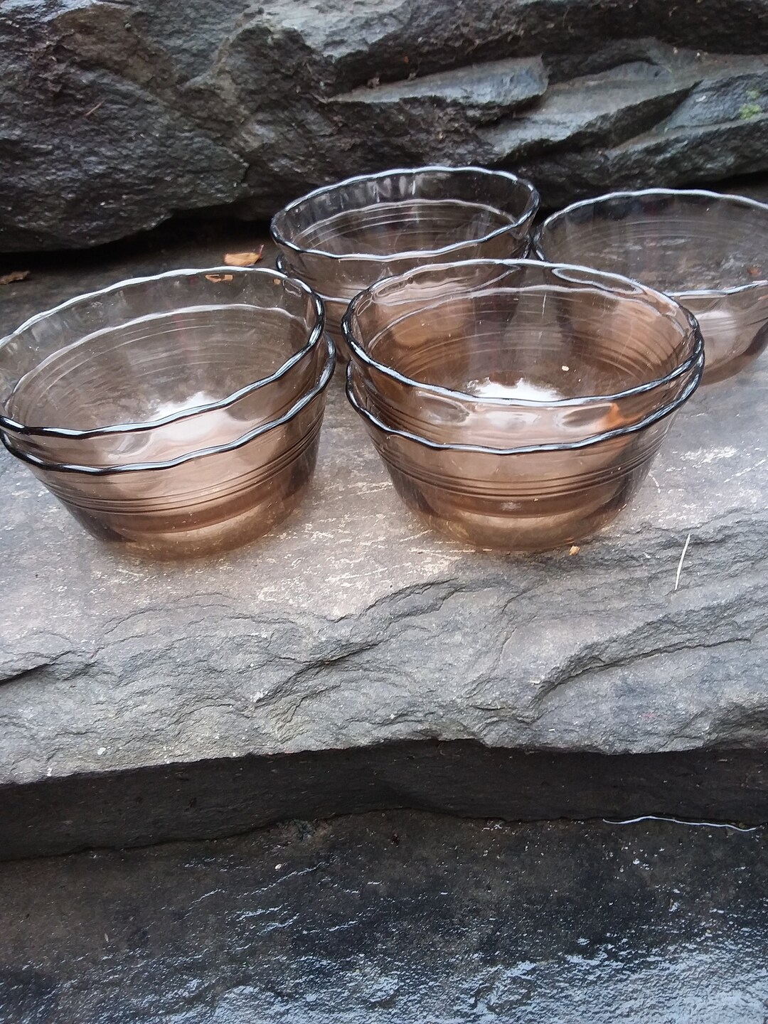 Vintage Brown Glass Pyrex Custard Bowls, Set of 7, 6 Oz. Made in USA - Etsy