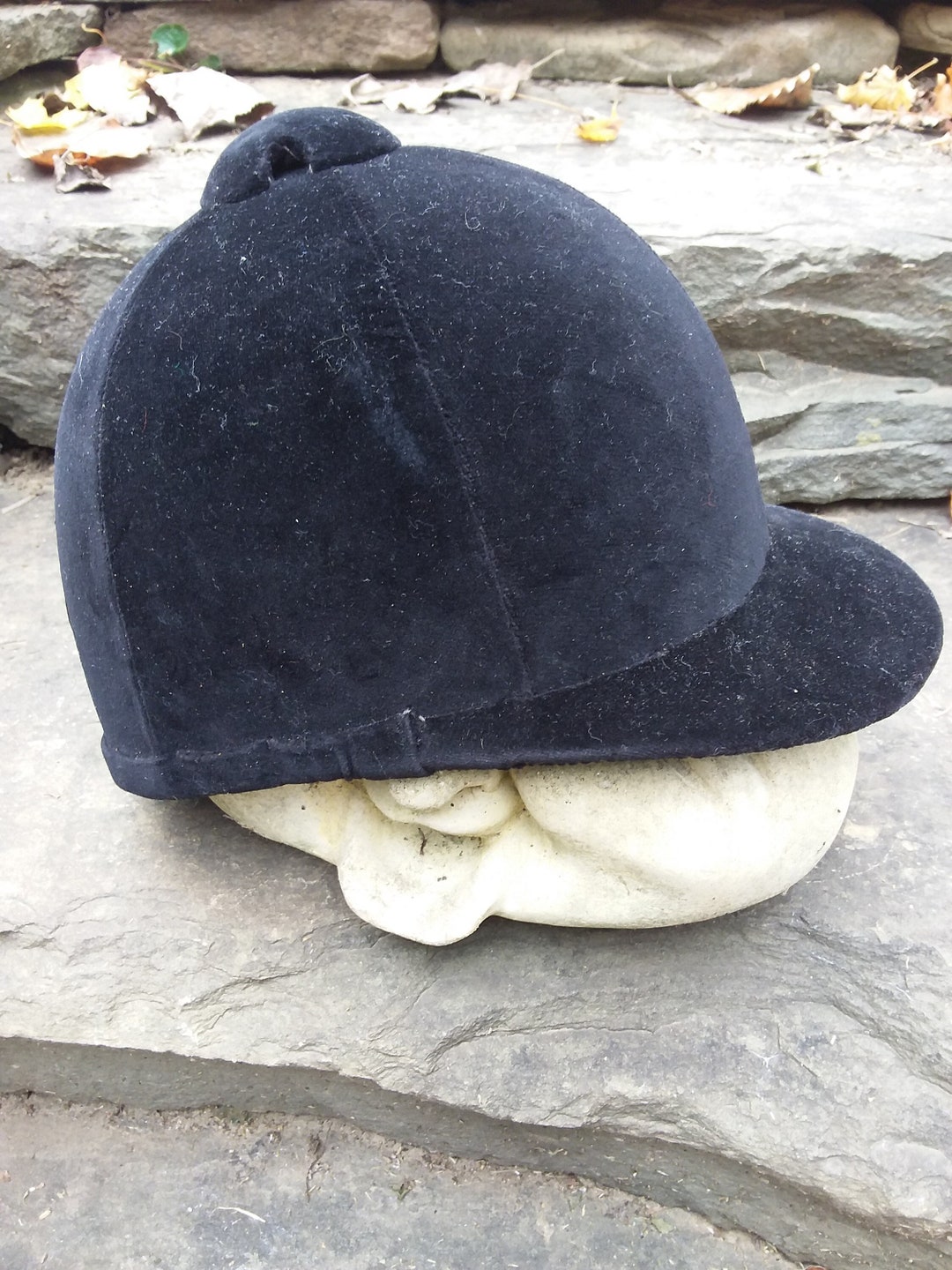 Vintage Black Velvet English Riding Helmet by Cromwell Products ...