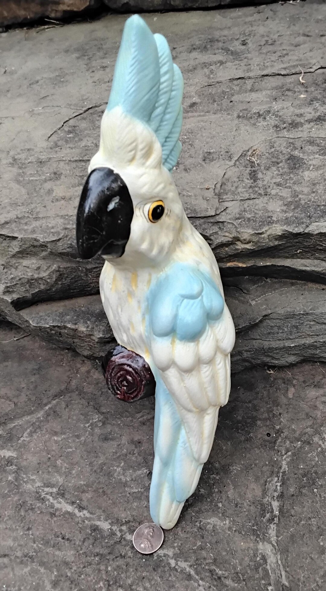Vintage Ceramic Cockatiel Parrot 3D Wall Figurine, Disney, Made in ...