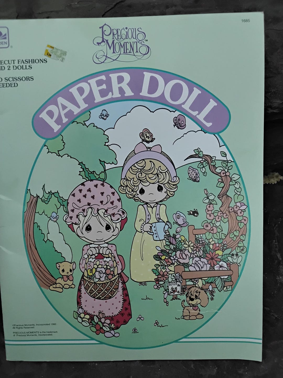 Vintage Precious Moments 1992 Paper Dolls Bool With No Scissors Needed ...