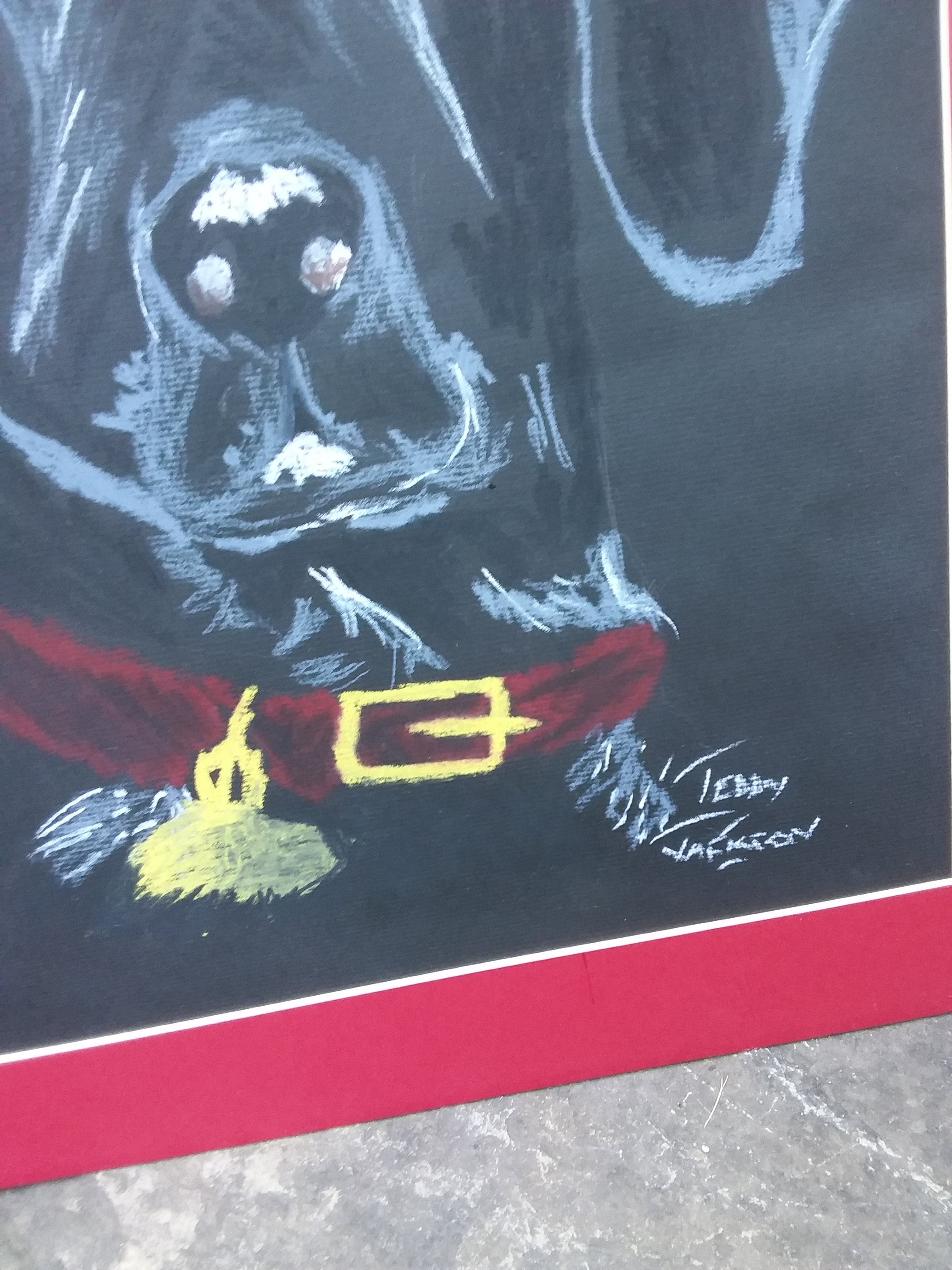 Vintage Black Labrador Pastel Art Signed 1990s - Etsy