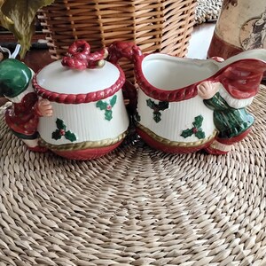 Vintage Fitz & Floyd Old World Elf Creamer and Lidded Sugar Bowl - Etsy
