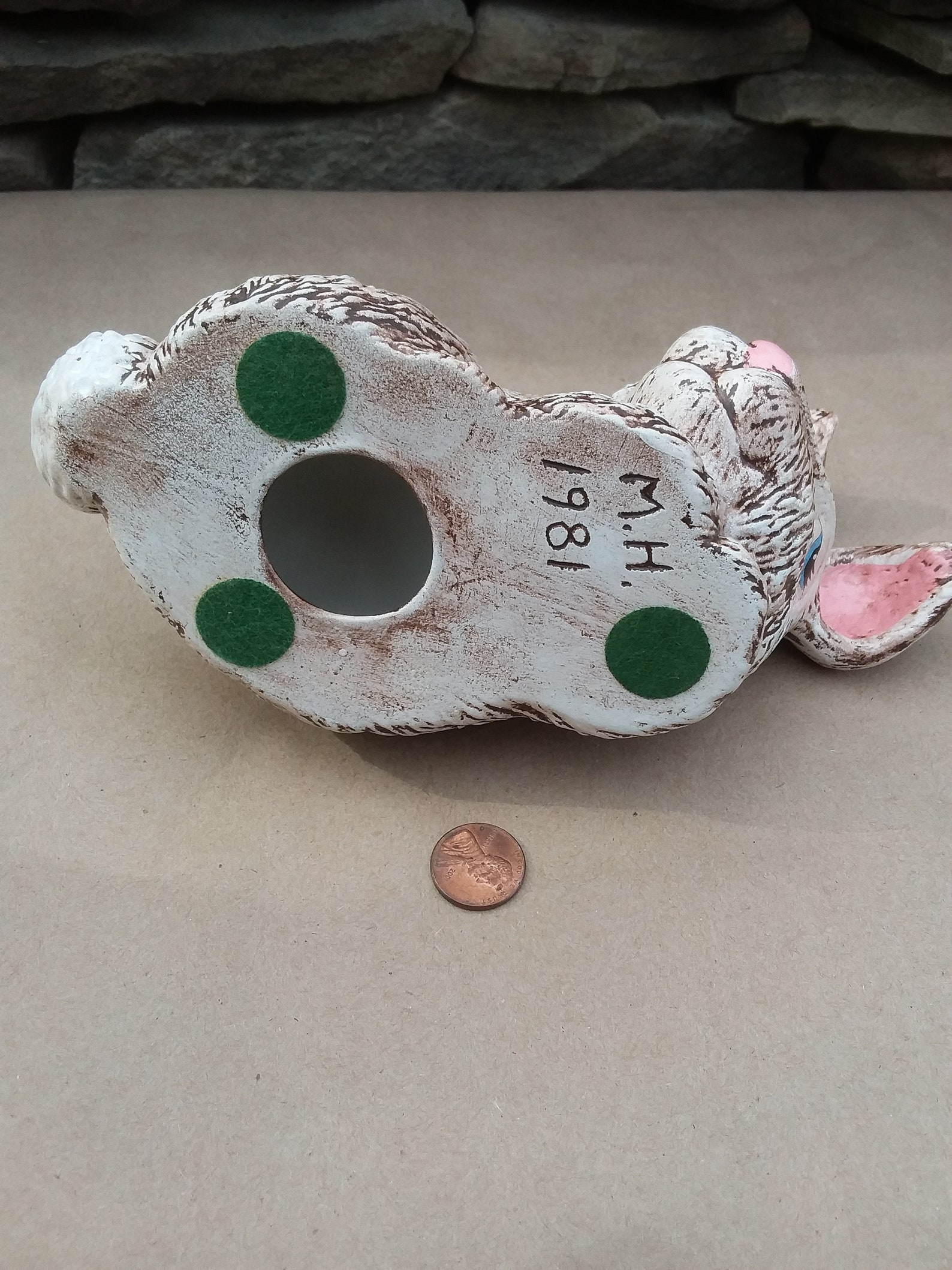 Vintage Sleeping Ceramic Brown Bunny Rabbit Figurine From - Etsy