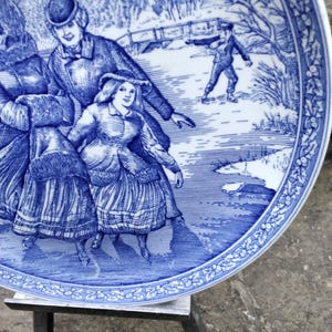 Vintage Spode Blue Room Collection Christmas Plate 2, Victorian Skaters ...