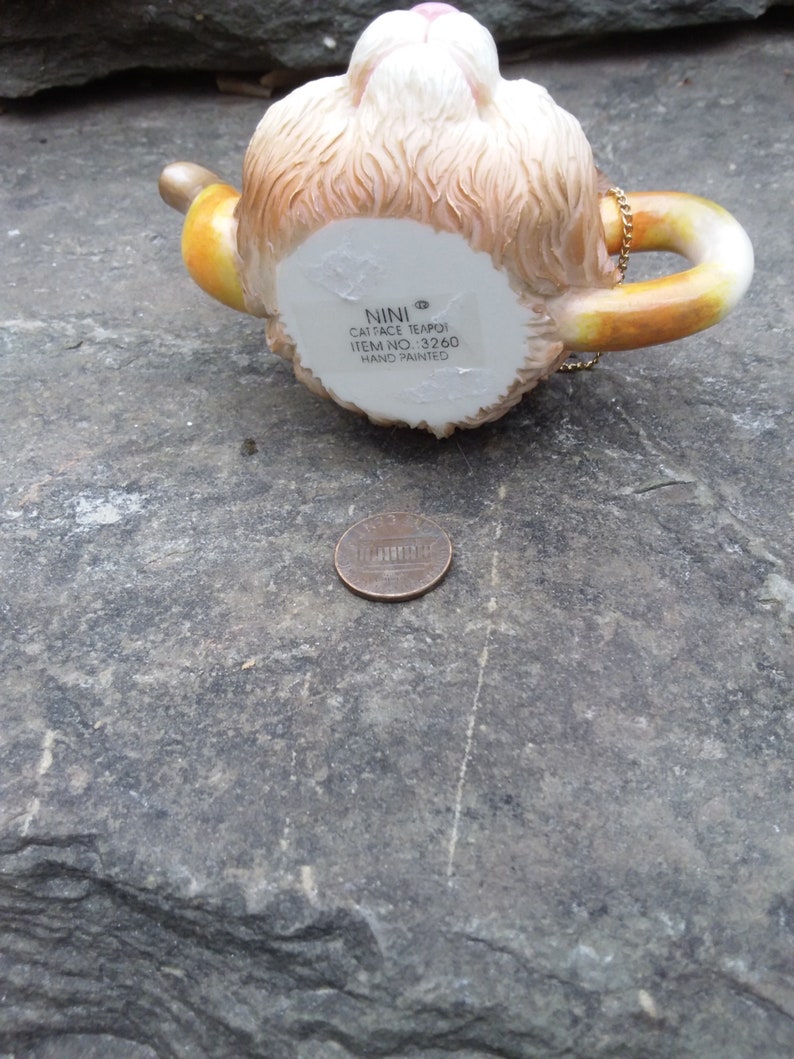 Vintage Nini Sleeping Cat Face Mini Teapot, Hand Painted - Etsy