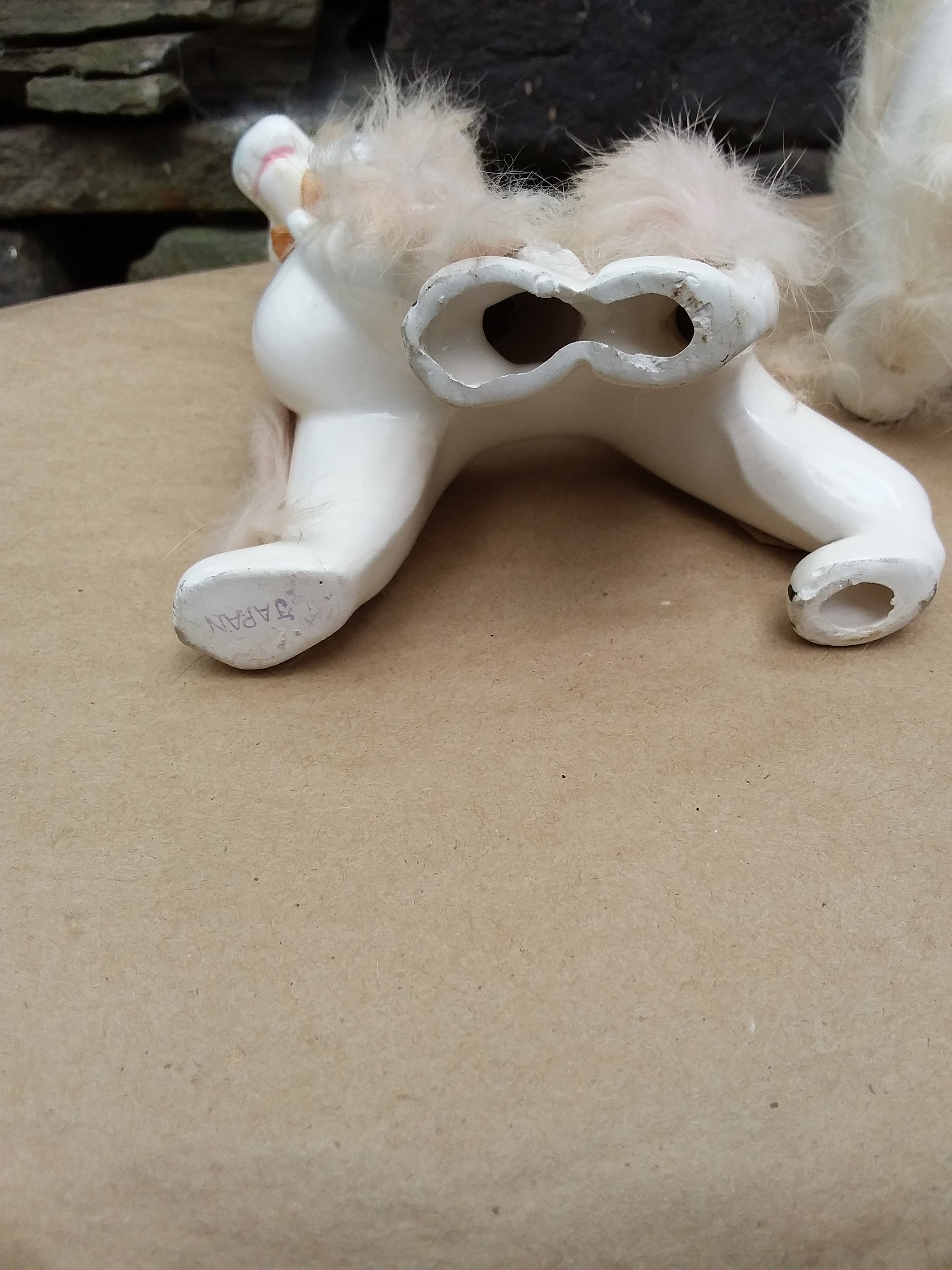 Vintage Porcelain Poodle Dog Family Figurines With Real Fur | Etsy