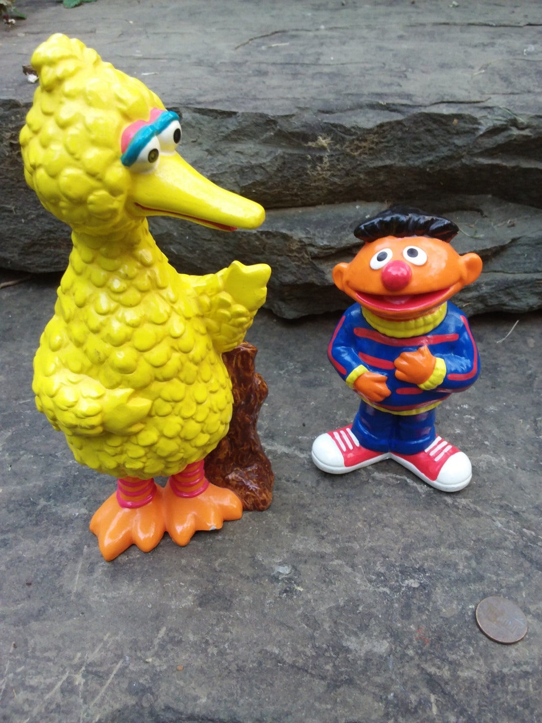 Vintage Sesame Street Ernie & Big Bird Figurines, Gorham Japan, 1970s ...