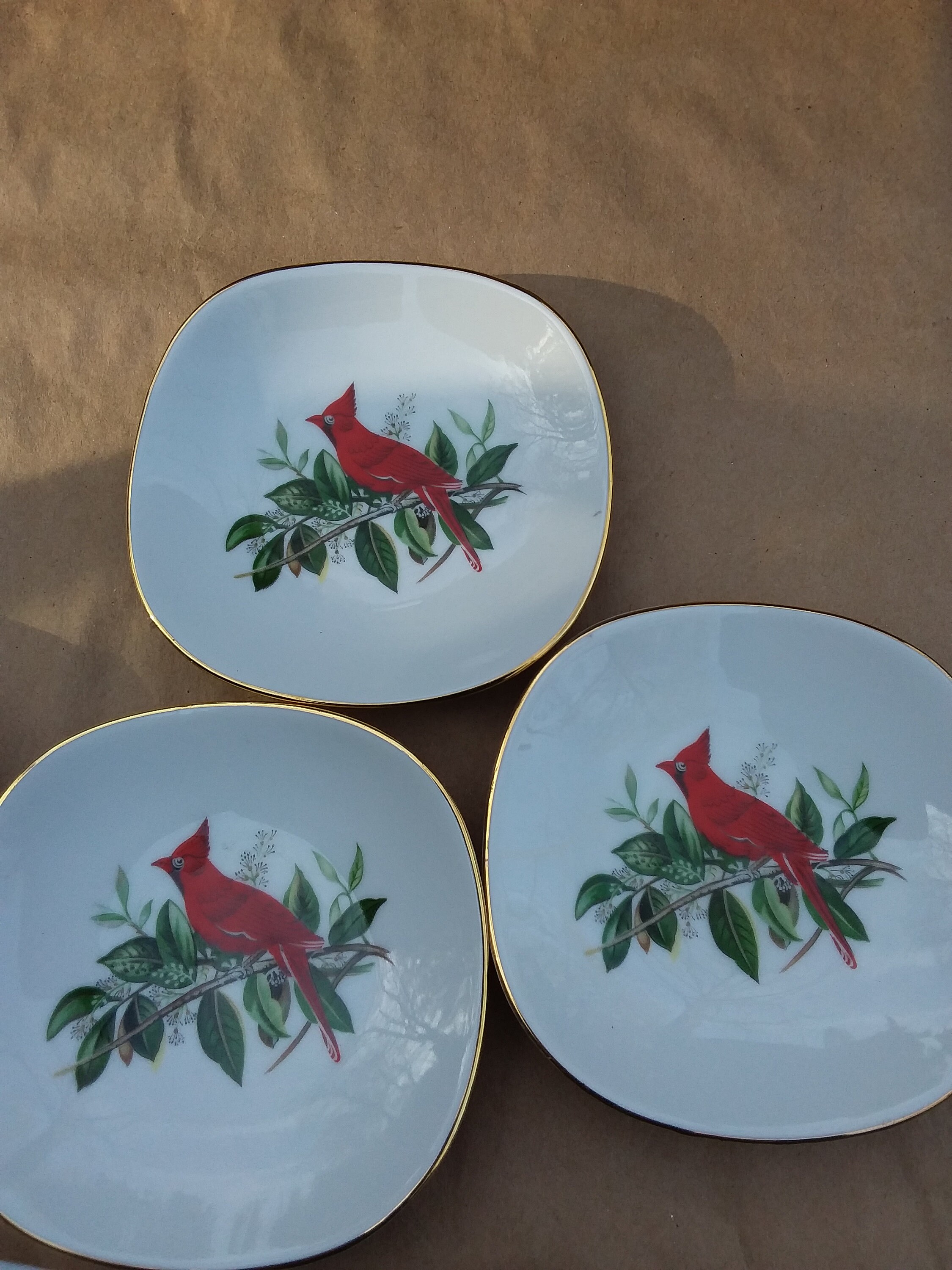 Vintage Royal Crown Red Cardinal Bird Butter Sauce or Trinket - Etsy