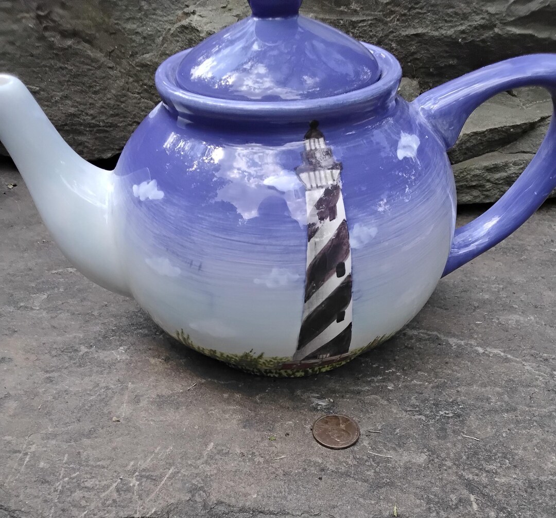 Vintage Lefton Cape Hatteras Lighthouse 4 Cup Teapot, 1990s ...