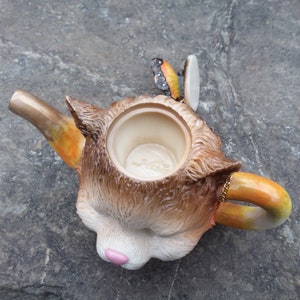 Vintage Nini Sleeping Cat Face Mini Teapot, Hand Painted - Etsy