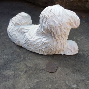 Vintage Maltese Dog Figurine, Clay Art by Ron Hevener, 1982 - Etsy