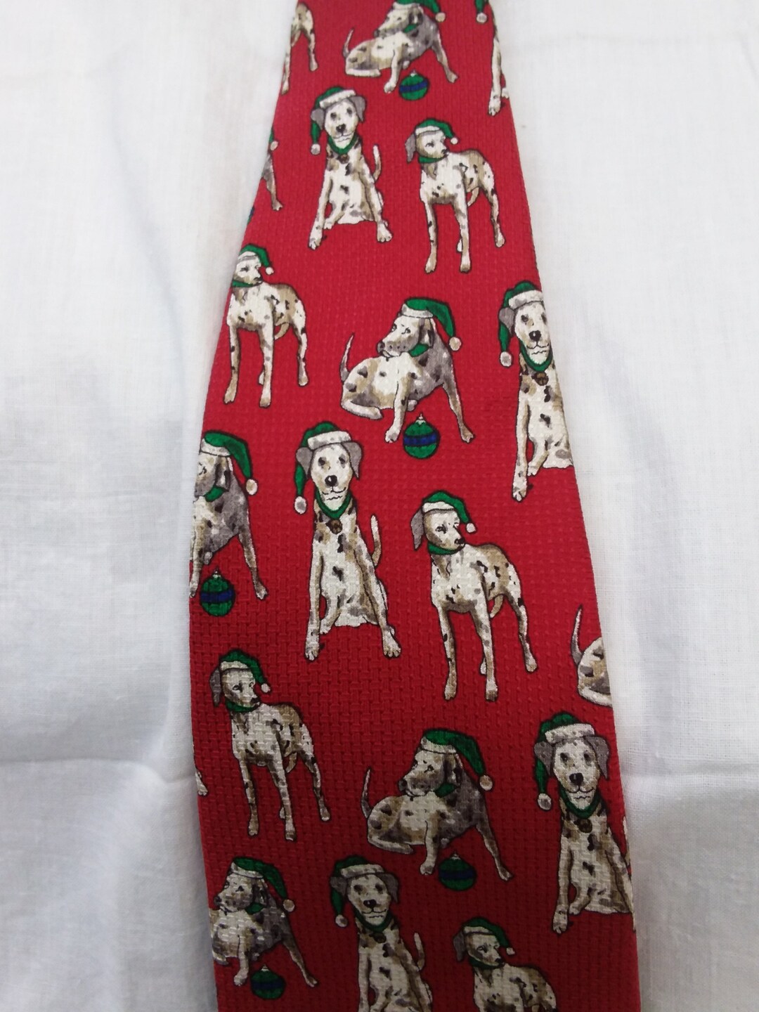 Vintage Dalmatian Themed Men's Necktie 100% Silk by Fashion Neckwear ...