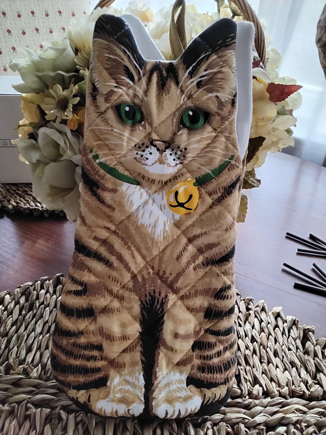 Vintage Boston Warehouse Tabby Cat Oven Mitt,1992, With Tags - Etsy