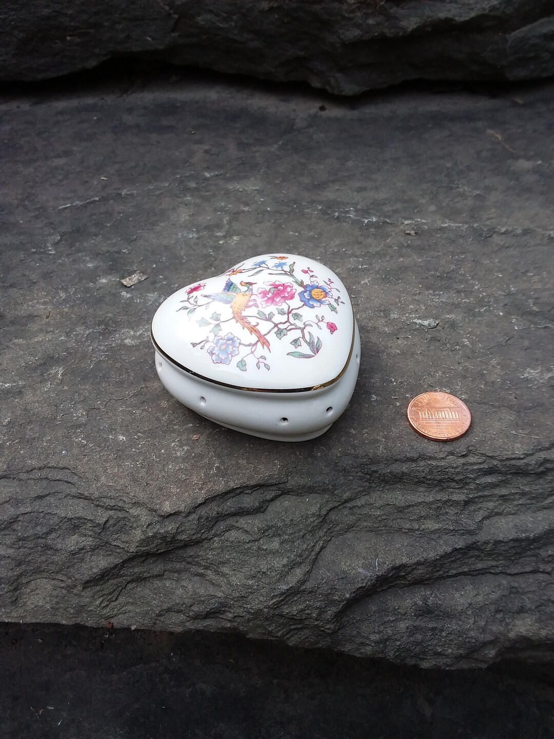 Vintage Porcelain Palissy Royal Worcester Spode Heart Shaped Diffuser ...