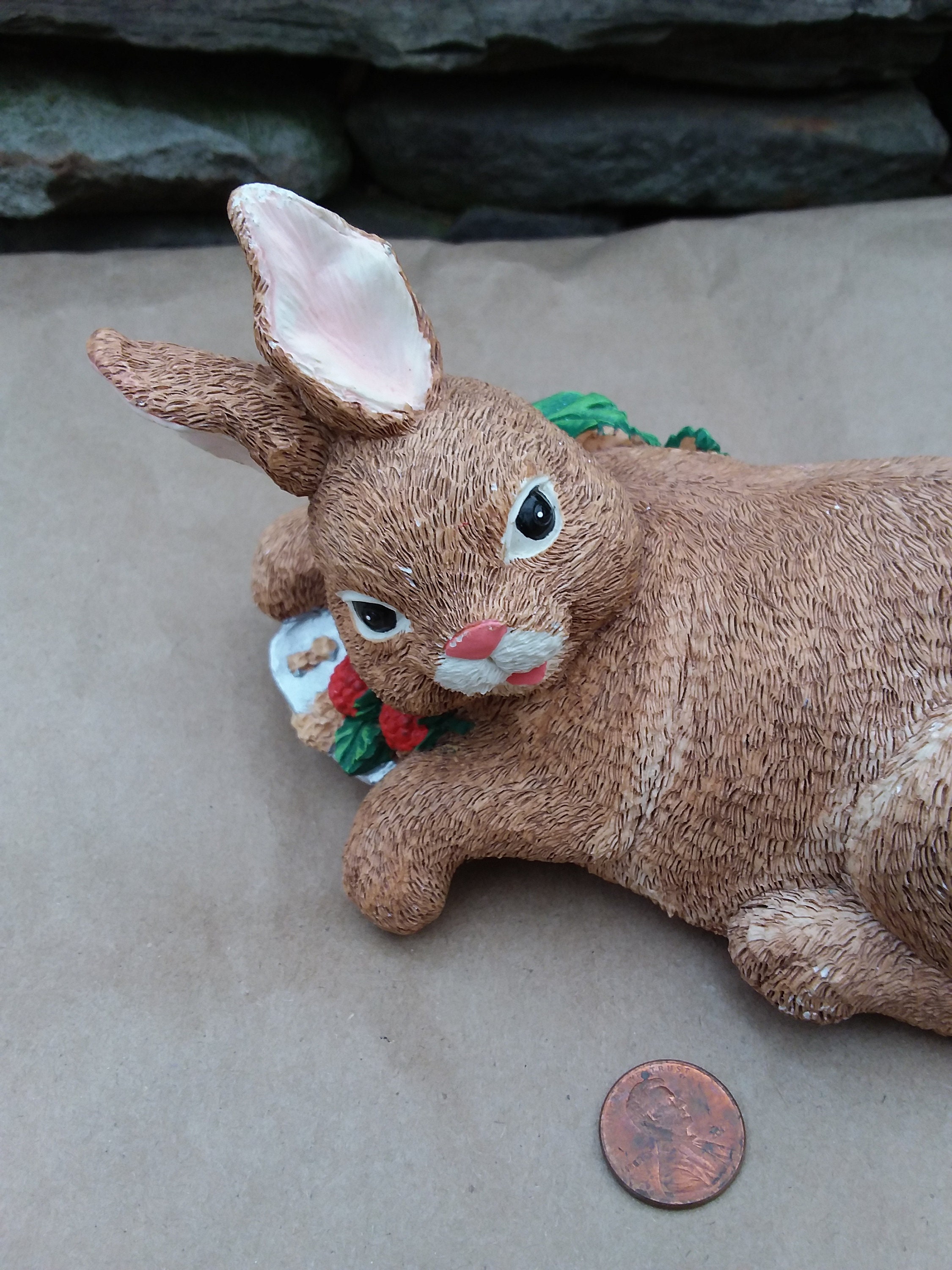 Vintage Brown Bunny Rabbit Music Box Plays oh What a - Etsy