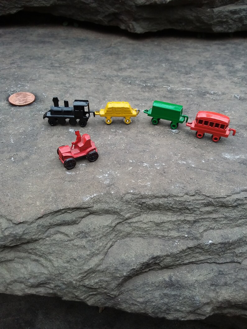 Vintage Dollhouse Pot Metal Toy Train and Car Made in Japan - Etsy