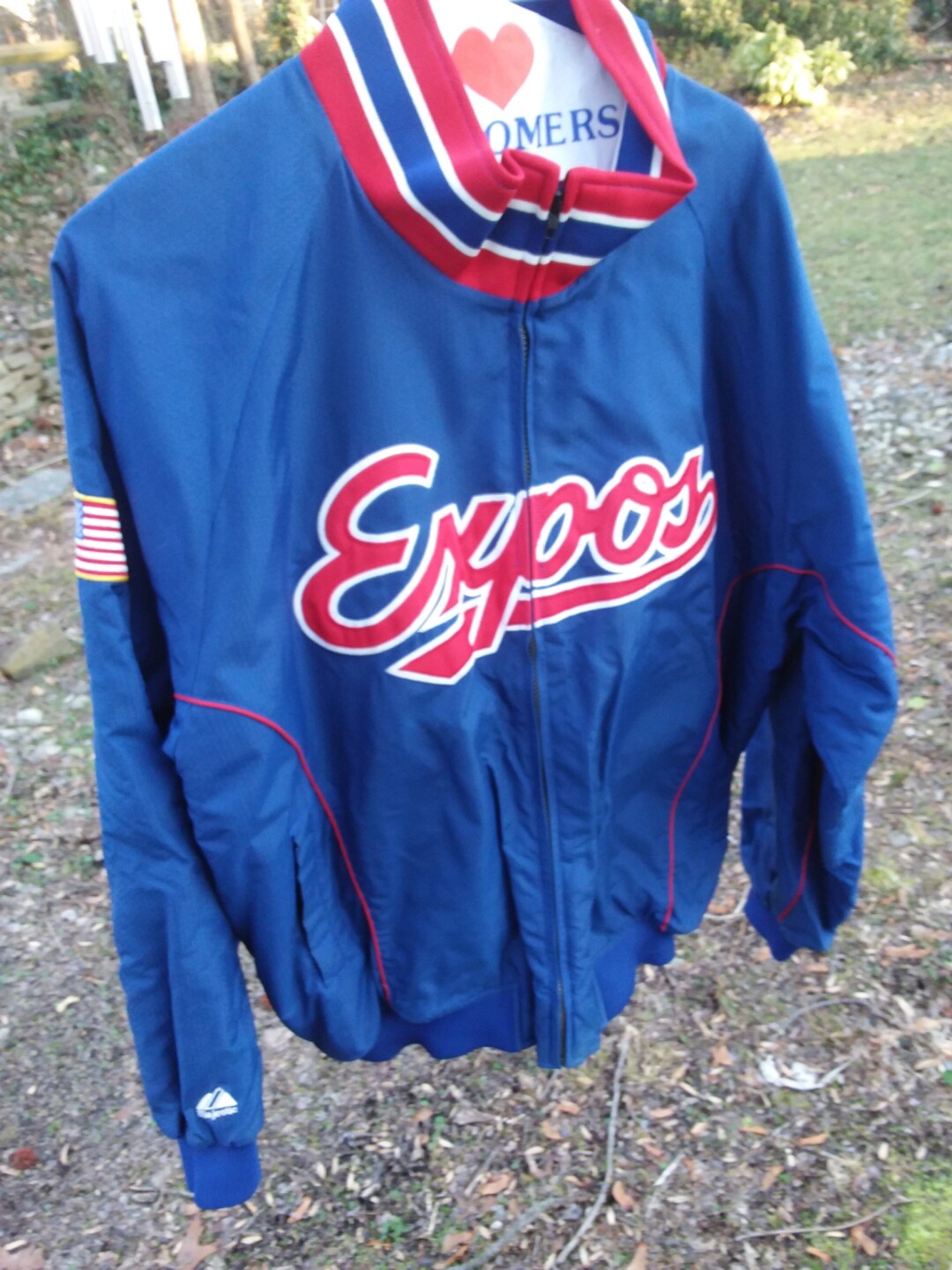 Vintage Majestic Montreal Expos Spring/fall Bomber Training Jacket With ...