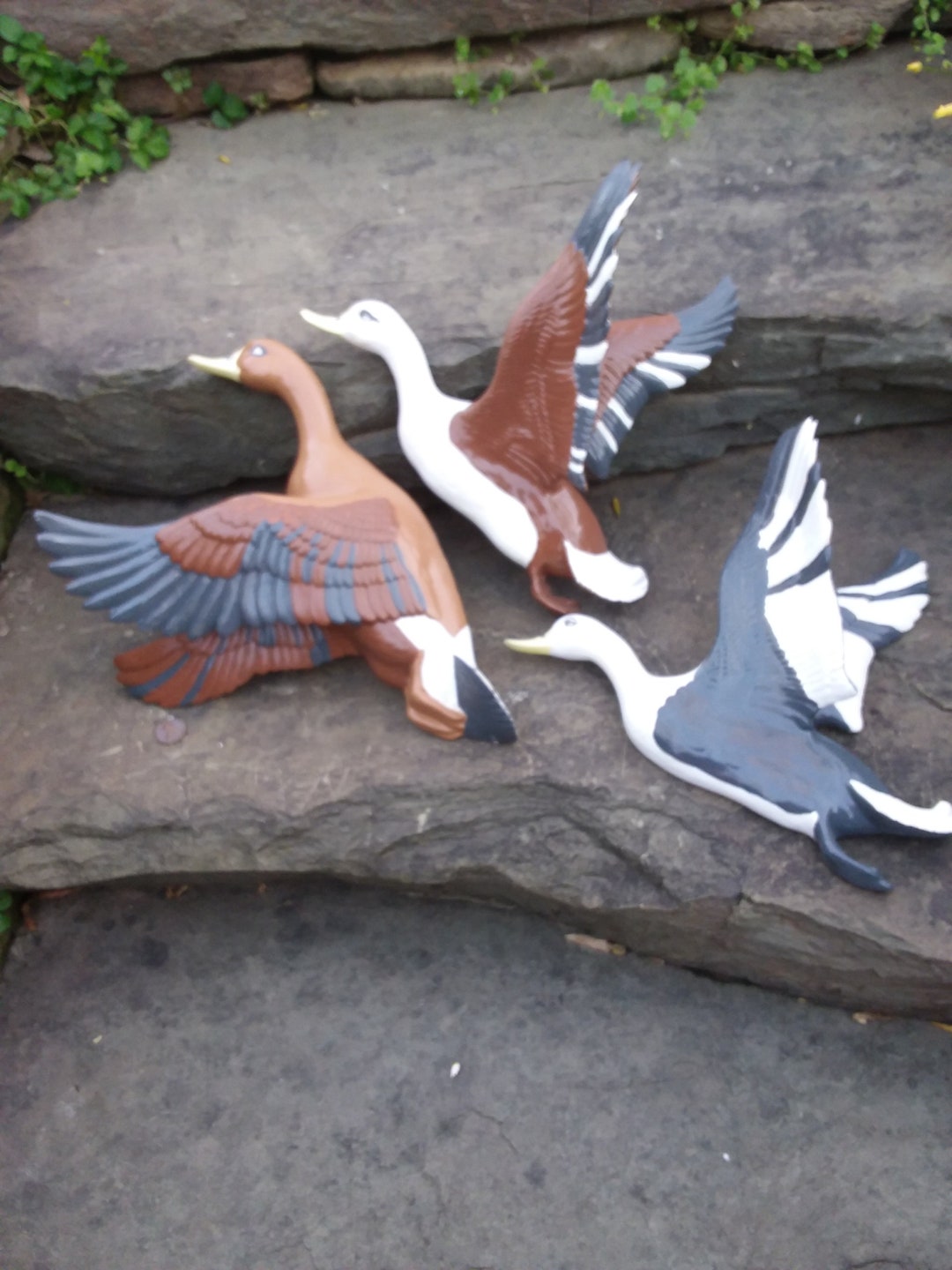 Vintage Ceramic Flying Ducks Wall Hangings From Atlantic Mold, Set of 3 ...