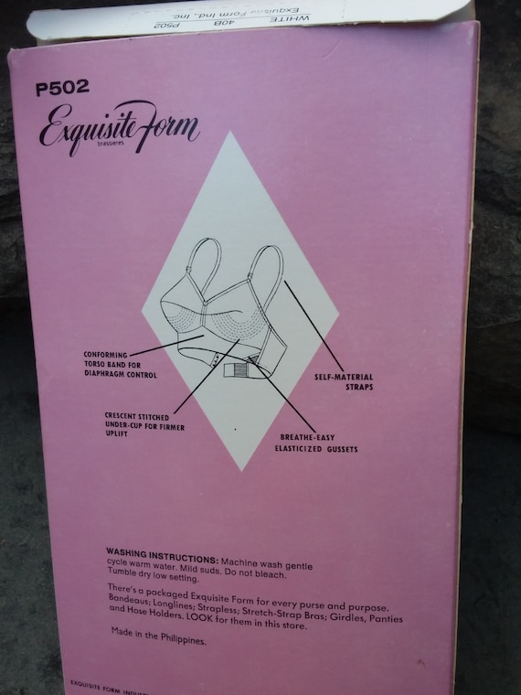 Vintage Exquisite Form White Cotton Bra P502 Size 40B… - Gem