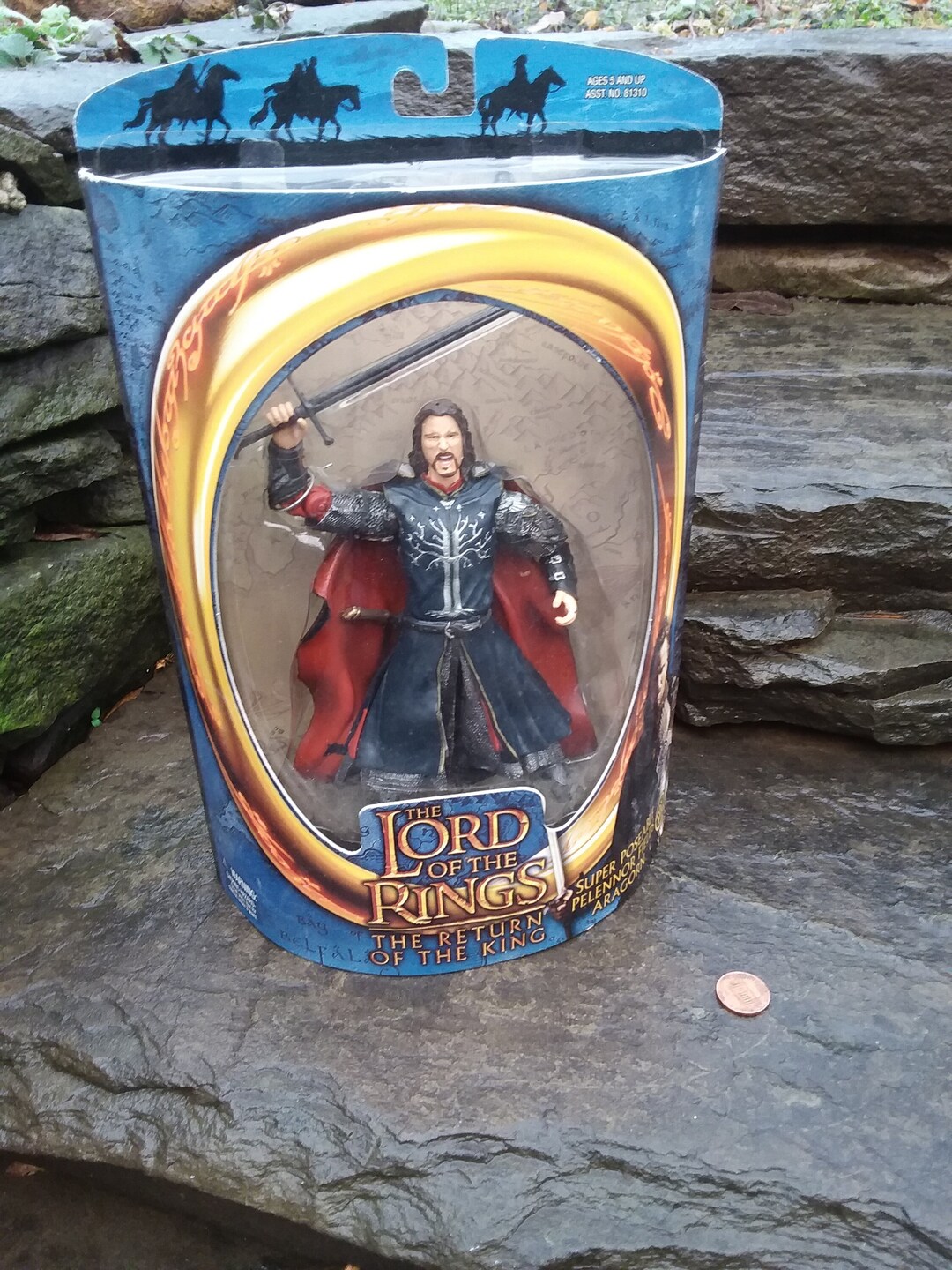 Vintage LOTR Return of the King Aragorn Super Poseable Action Figure ...