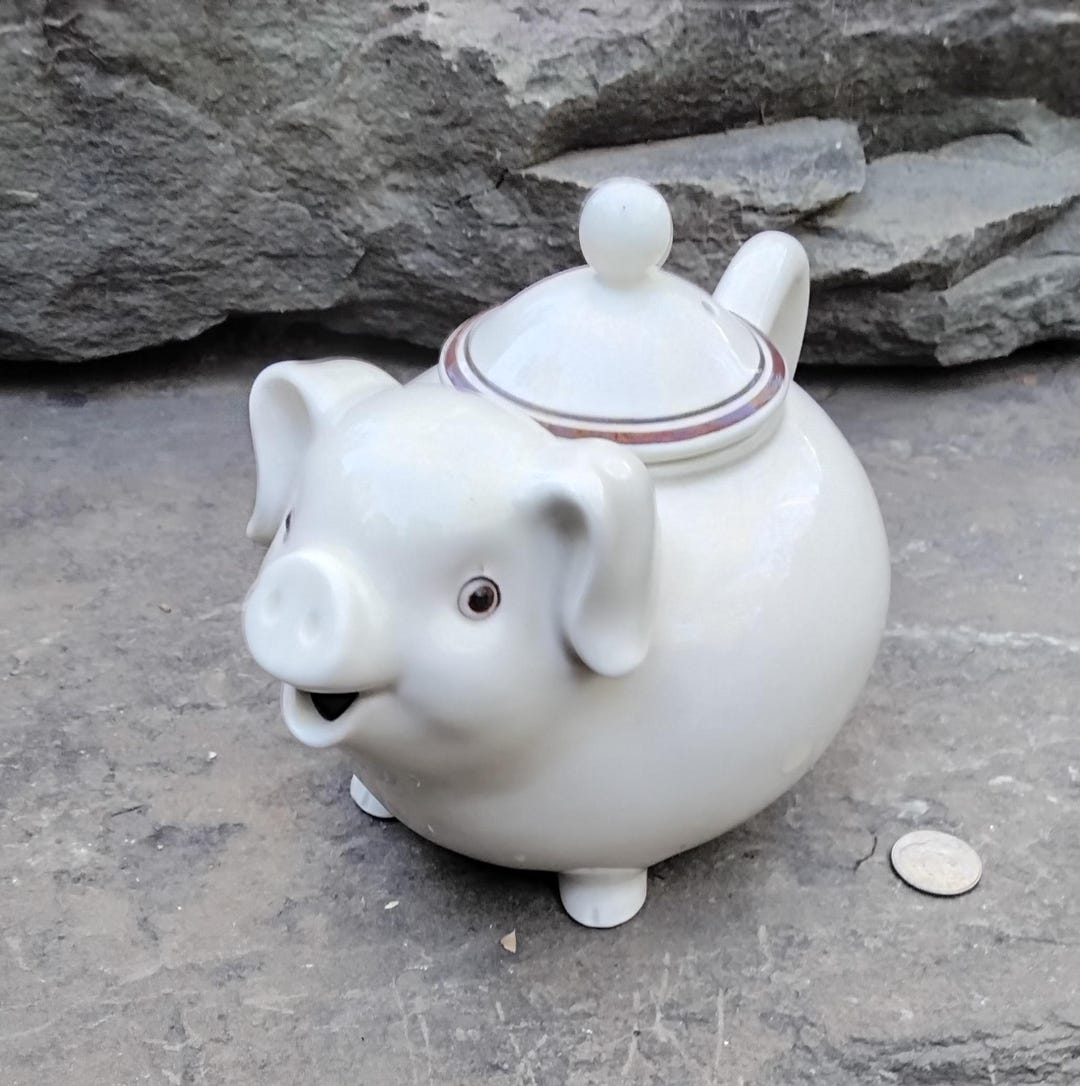 Vintage Fitz & Floyd Happy Pig 1-2 Cup Teapot, 1980s - Etsy