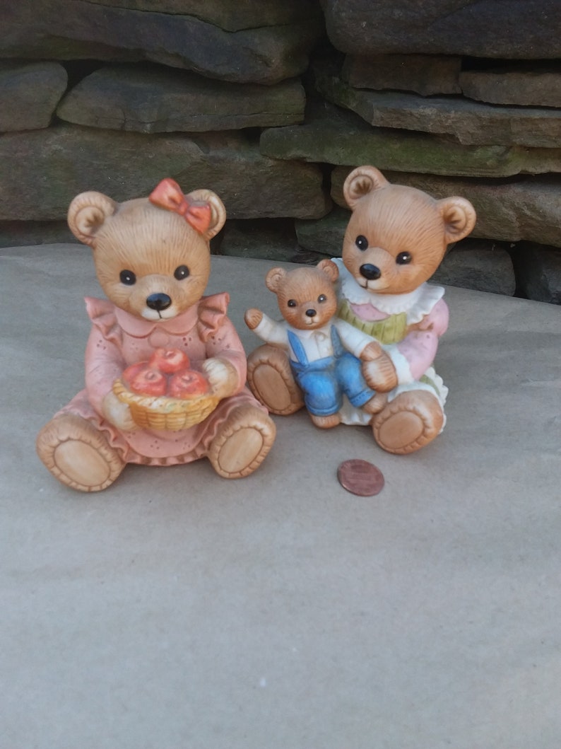 Homco Teddy Bear Figurines Porcelain Bears | Etsy