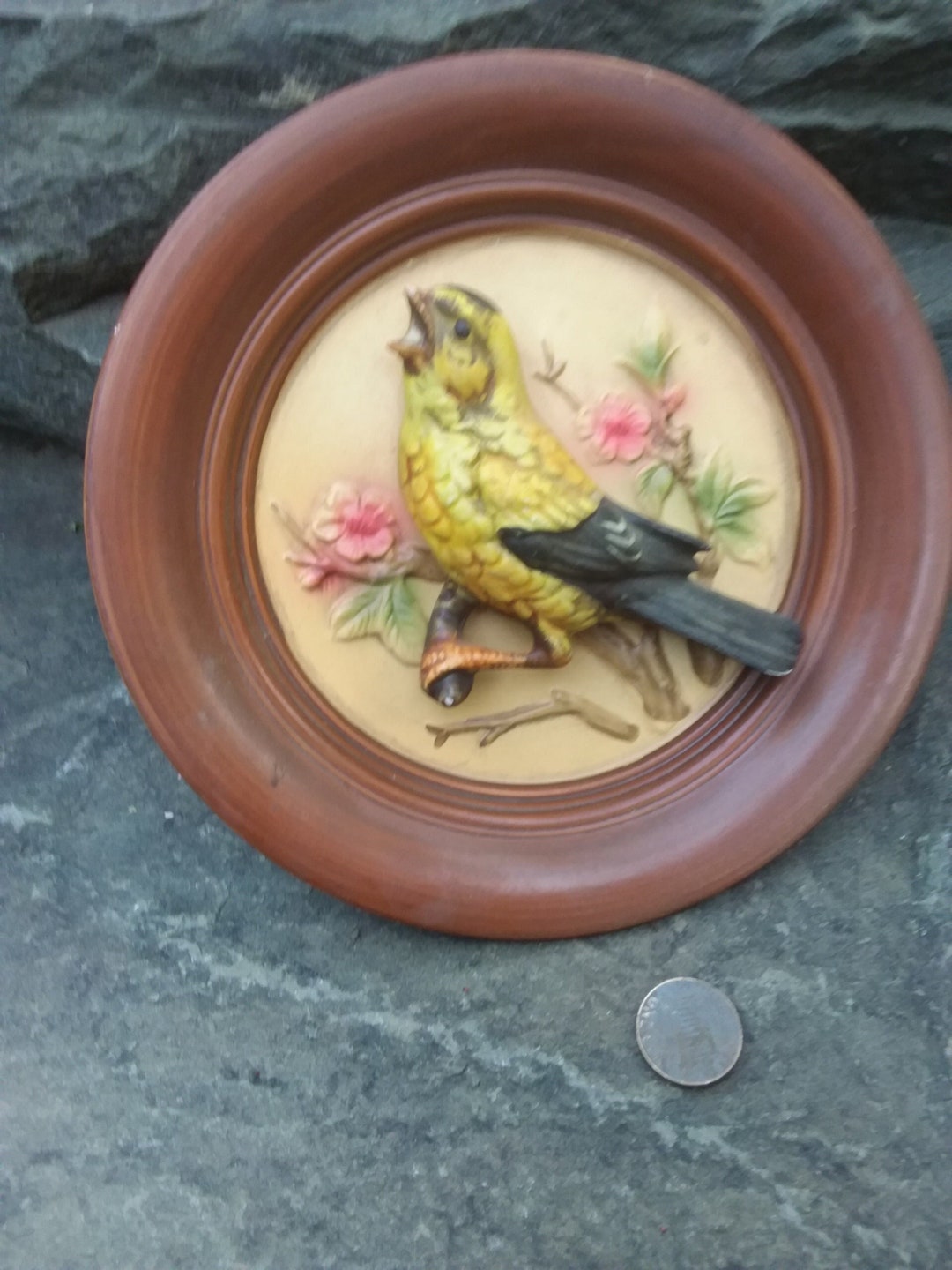 Vintage Napcoware Ceramic Goldfinch Round Small Wall Plate, 1960s - Etsy