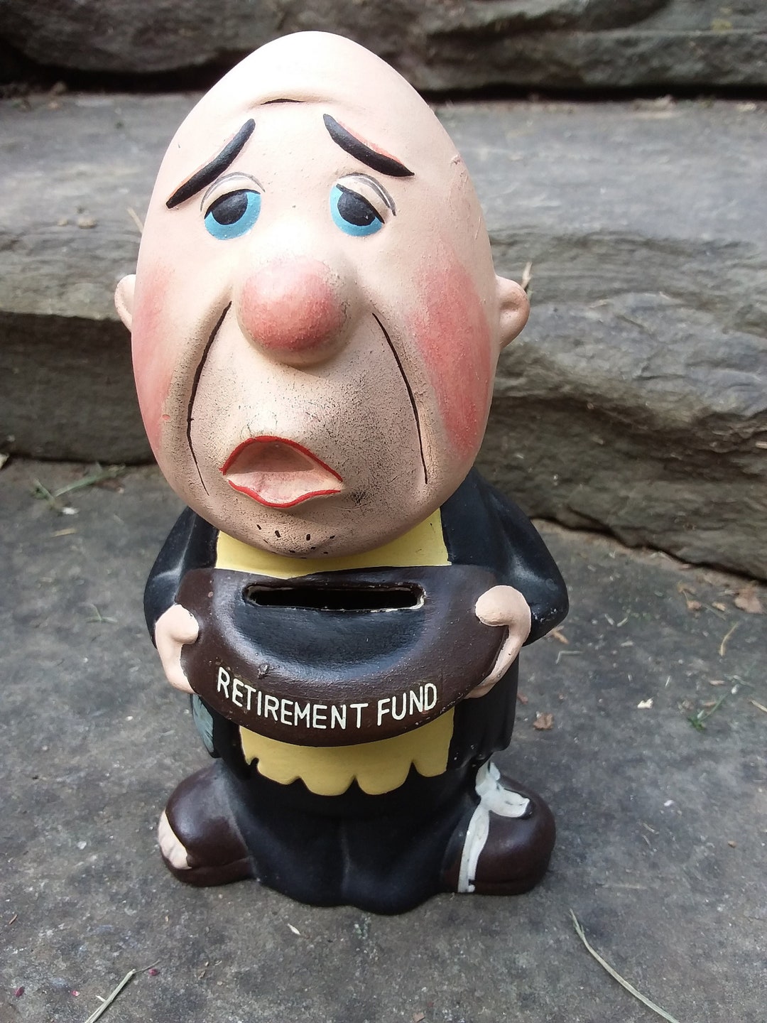 Vintage Hobo Panhandler Retirement Fund Ceramic Coin Bank, Hobo Piggy ...