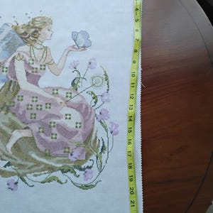 Vintage Mirabilia Butterfly Fairy Counted Cross Stitch Art Completed ...