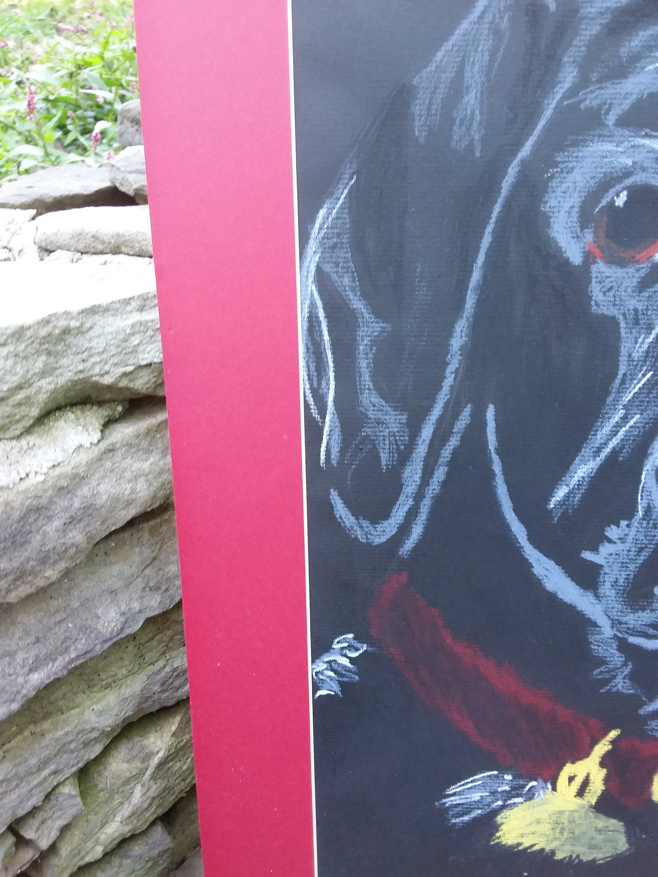 Vintage Black Labrador Pastel Art Signed 1990s - Etsy