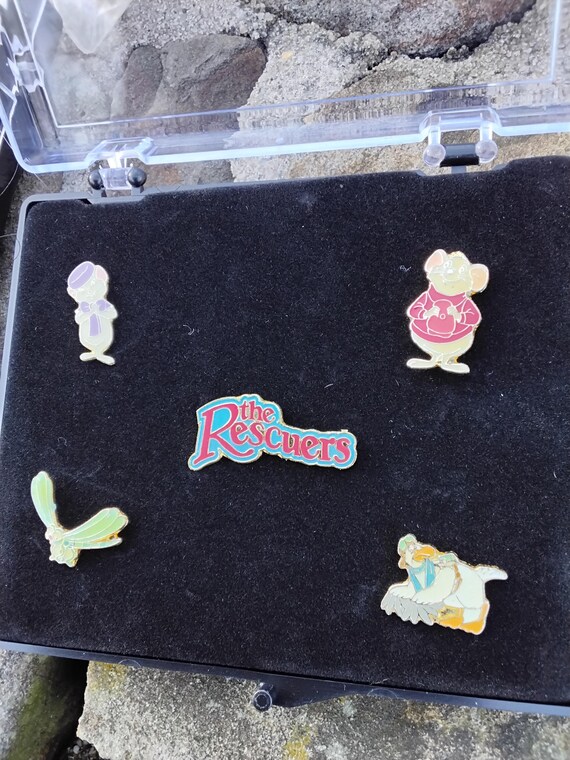 Vintage Disney The Rescuers Boxed Set of 5 Pins in Or… - Gem