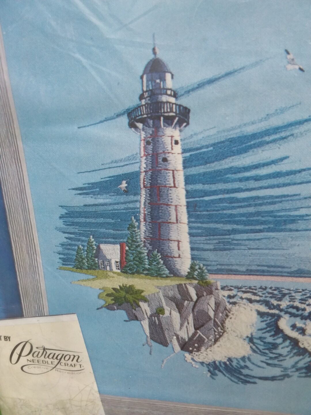 Vintage Crewel Kit, Paragon, Faithful Vigil Lighthouse , 0621, 1976 ...
