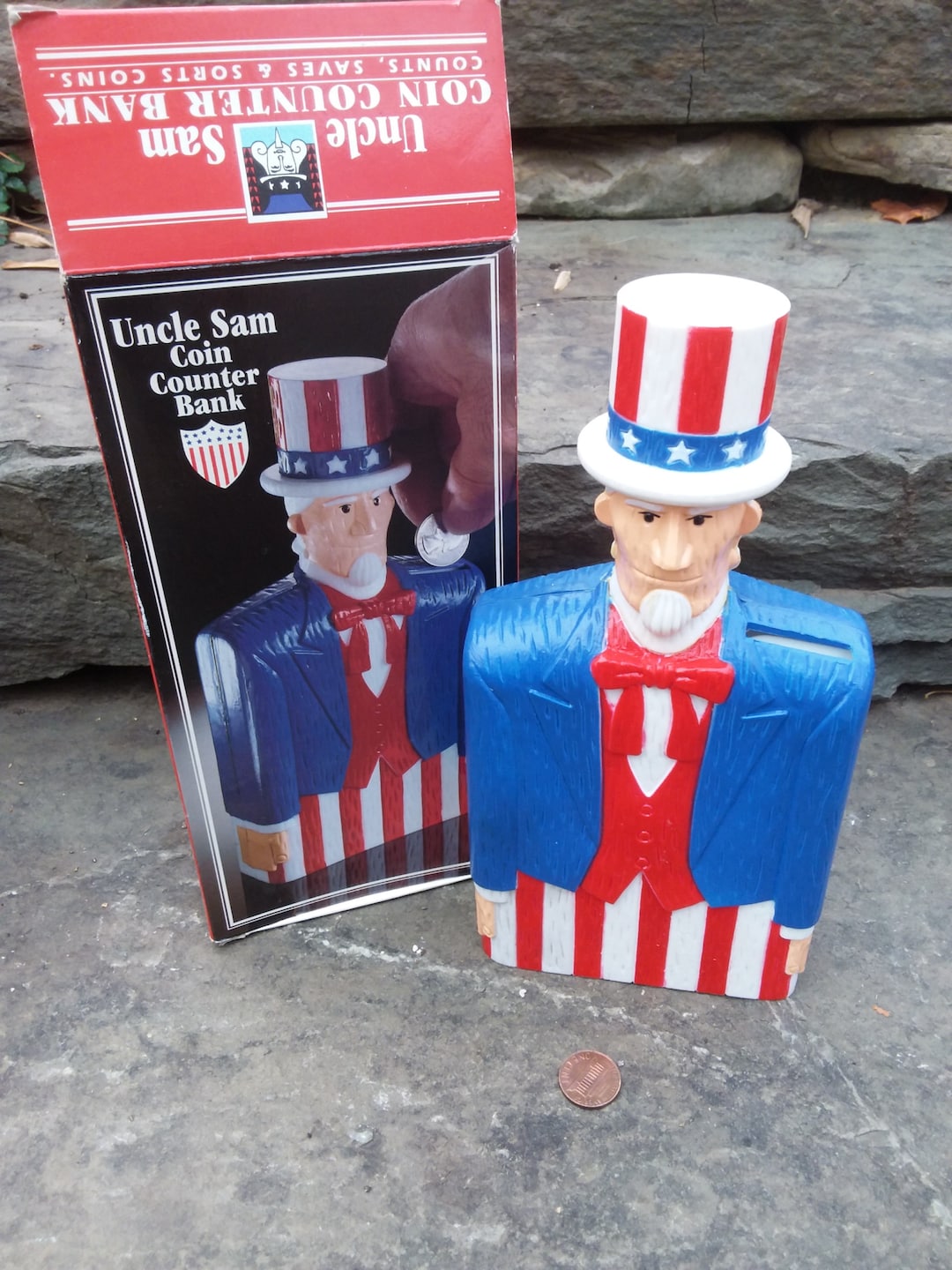 Vintage Uncle Sam Coin Counter Bank Plastic From JSNY in - Etsy