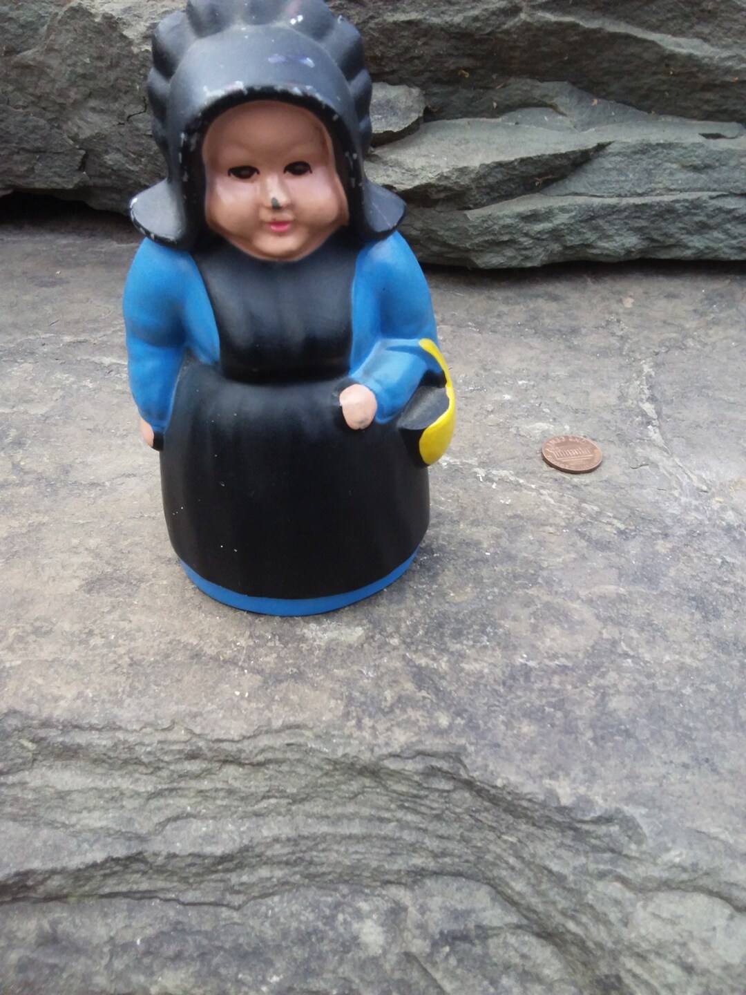 Vintage Cast Iron Amish Woman Pennsylvania Dutch Coin Bank - Etsy