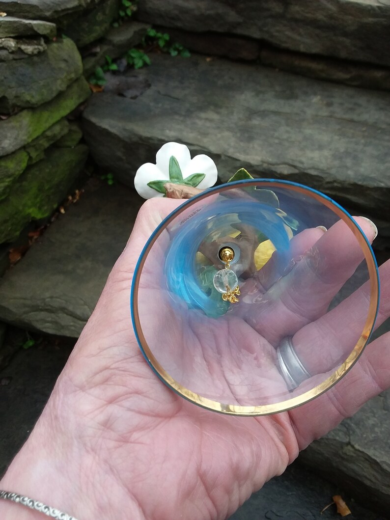 Vintage Franklin Mint English Wren Crystal Bell With Gold Trim - Etsy