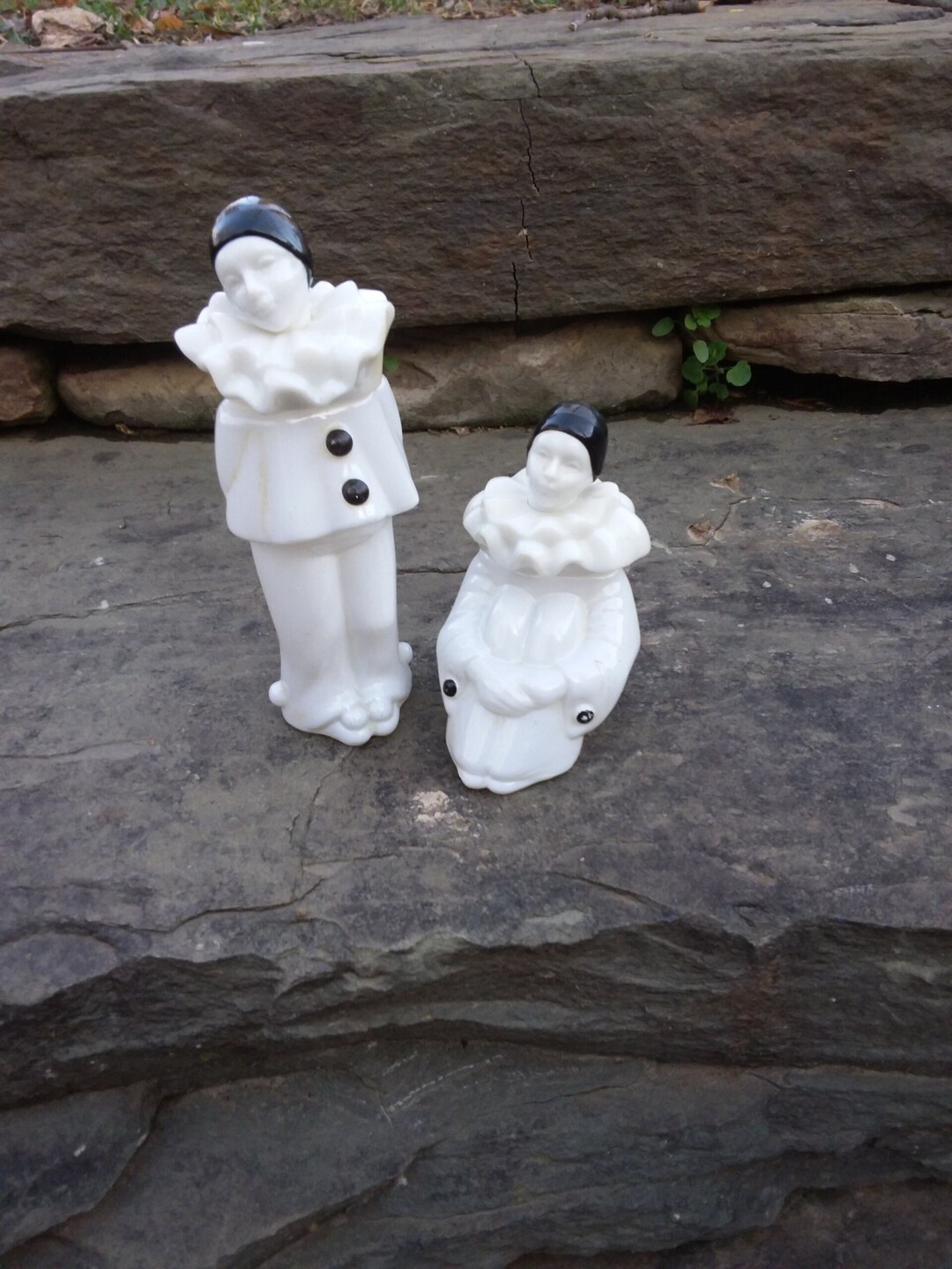 Vintage Avon Harlequin Clown Pierrot Perfume Bottles With Milkglass ...