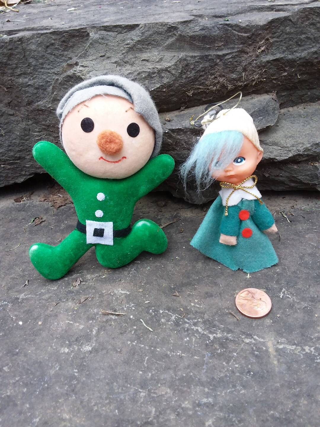 Vintage Christmas Pixie Elves: Japan Felt & Plastic Decor, 1960s - Etsy