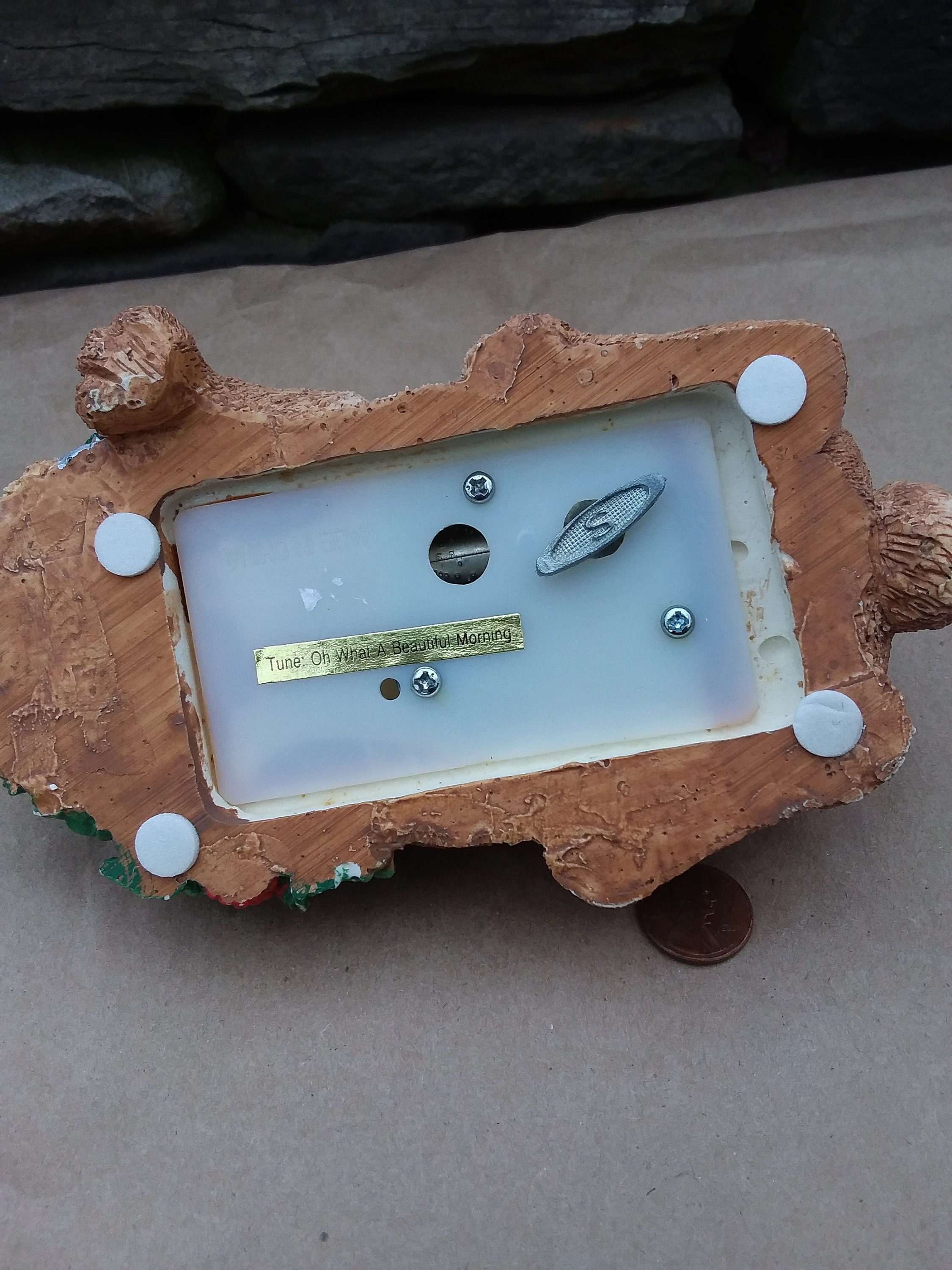 Vintage Brown Bunny Rabbit Music Box Plays oh What a - Etsy