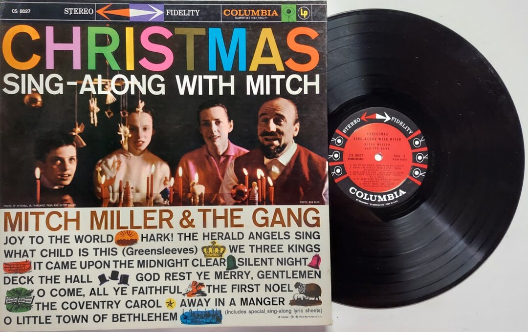 Vintage Vinyl Record Album By Mitch Miller And The Gang Christmas Sing