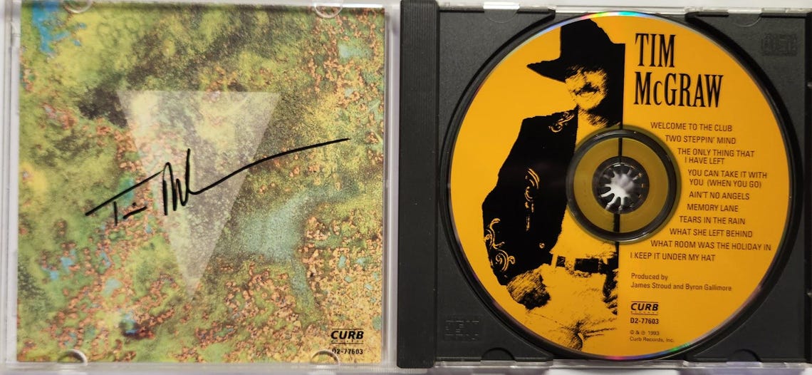 CD Used 1993 Vintage Country Music by Tim Mcgraw Titled Tim Mcgraw - Etsy