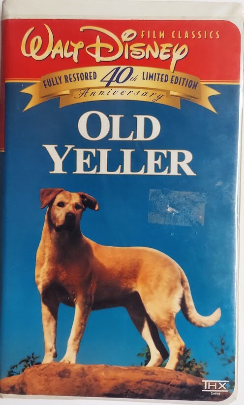 VHS 1987 Vintage Movie Titled Old Yeller Starring Fess Parker, Kevin Corcoran & Dorothy Mcguire ...