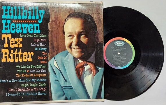Vintage 1961 Vinyl Record Album by Tex Ritter Titled Hillbilly - Etsy