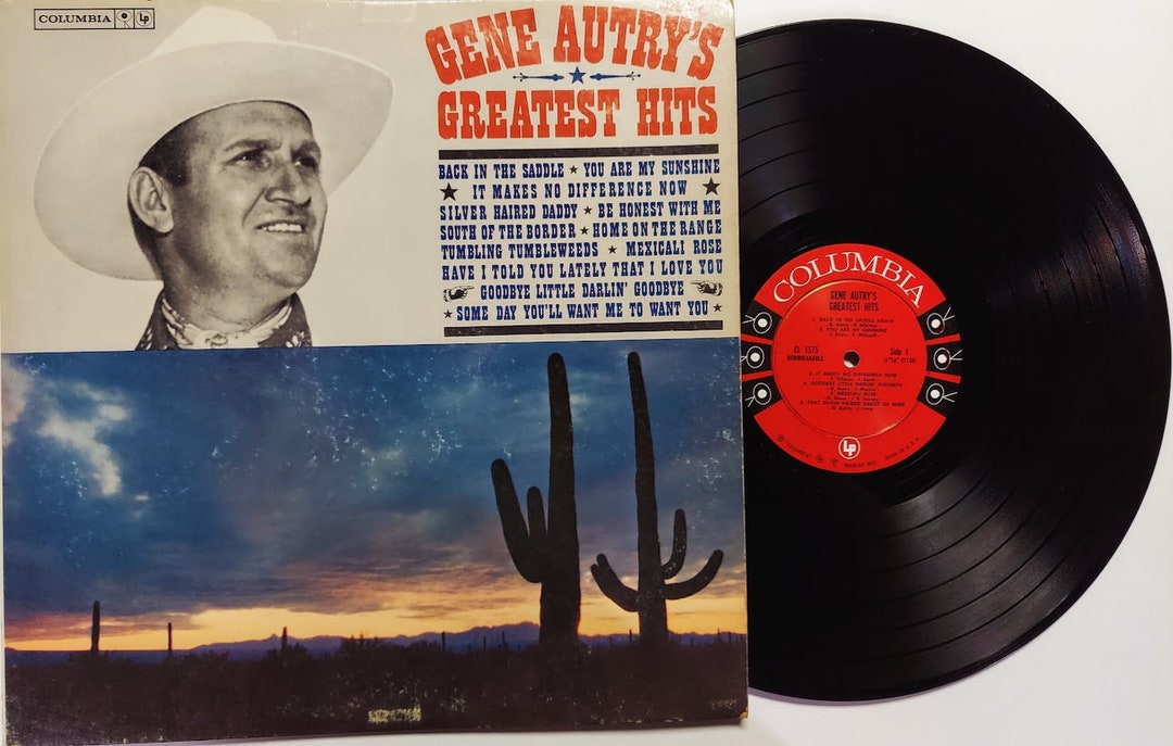 Vintage 1992 Vinyl Record Album by Gene Autry Titled Greatest Hits - Etsy