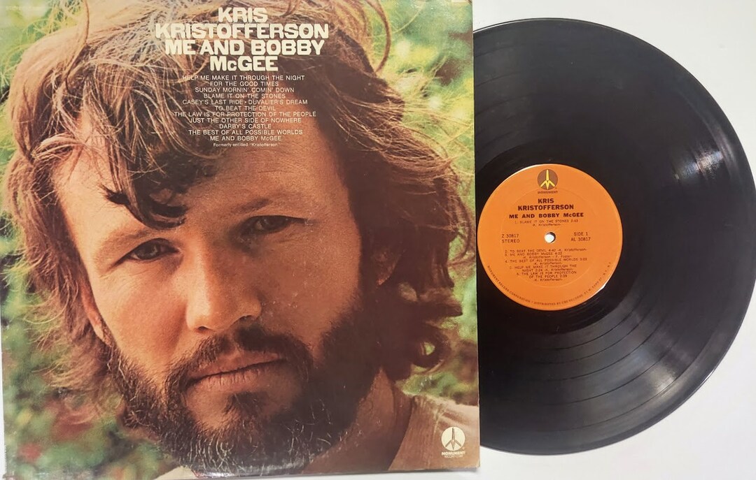 Vintage 1974 Vinyl Record Album by Kris Kristofferson Titled Me and ...